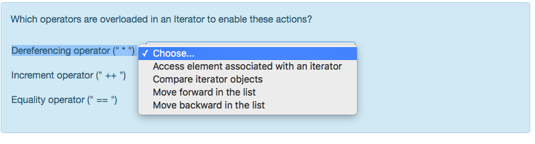 Solved Which operators are overloaded in an Iterator to | Chegg.com