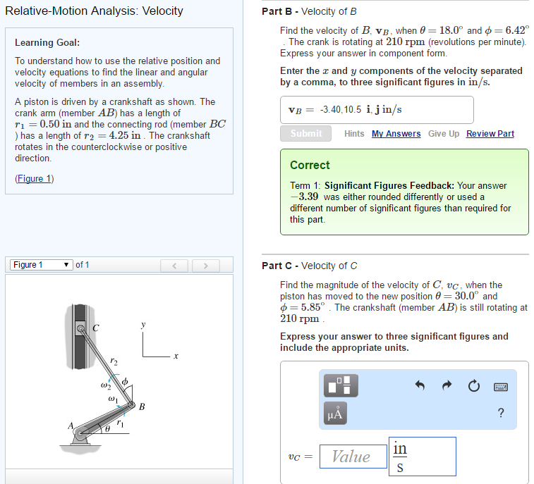 Solved Relative-Motion Analysis: Velocity Learning Goal: To | Chegg.com