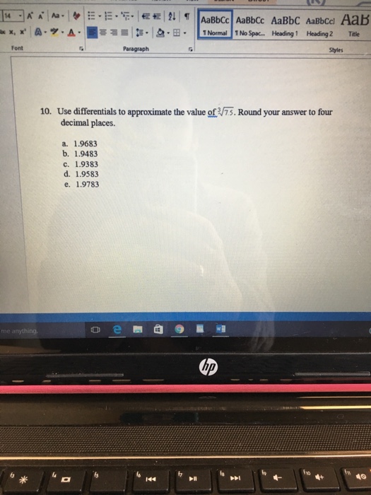 Solved Use differentials to approximate the value of | Chegg.com