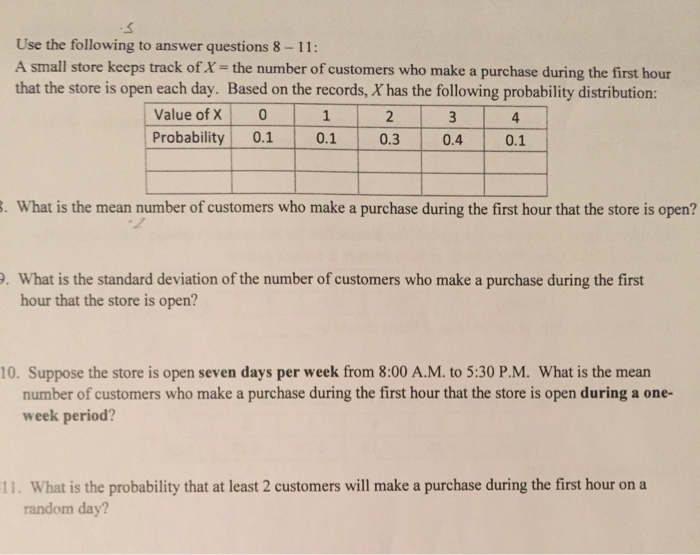 Solved Use the following to answer questions 8 - 11: A small | Chegg.com