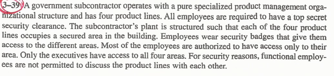 Solved 39 A government subcontractor operates with a pure | Chegg.com