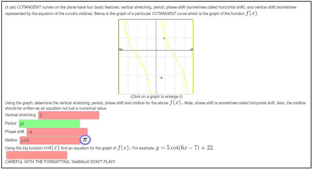 Solved (4 pts) COTANGENT curves on the plane have four basic | Chegg.com