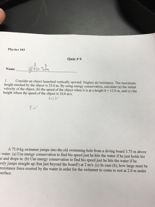 Solved Consider an object launched vertically upward. | Chegg.com