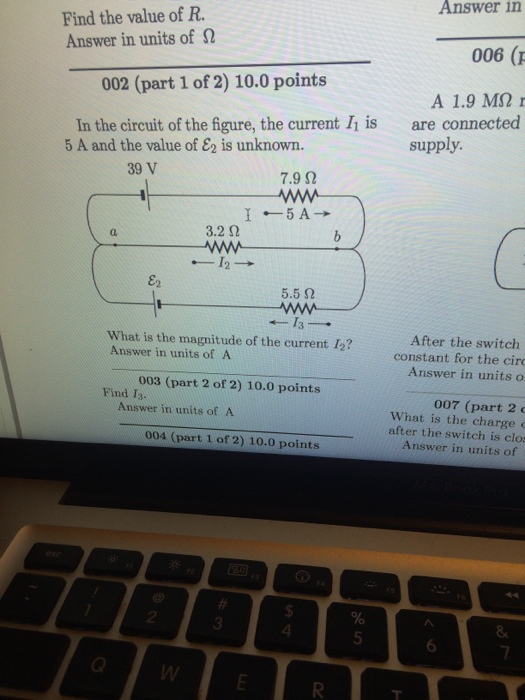 Solved Find the value of R. Answer in units of omega In the | Chegg.com