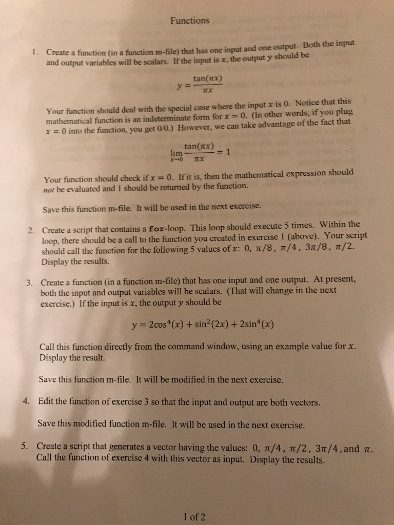 Solved Functions Create A Function In A Function M File