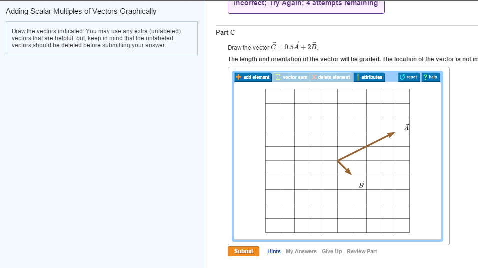 Solved Adding Scalar Multiples of Vectors Graphically Draw | Chegg.com