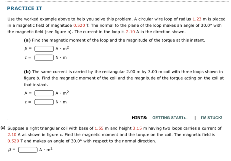 Solved GOAL Calculate a magnetic torque on a loop of current | Chegg.com