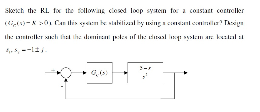 Solved Sketch the RL for the following closed loop system | Chegg.com