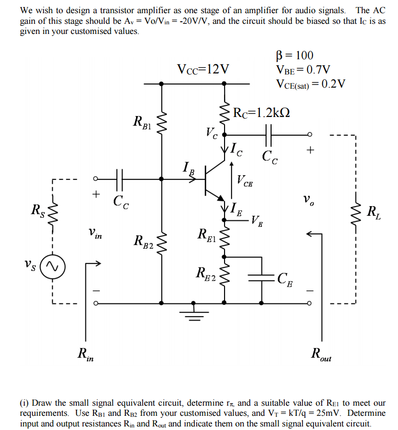 Solved Transistors, RB1 = 75, RB2 = 15, IC = 3.4 mA. If | Chegg.com