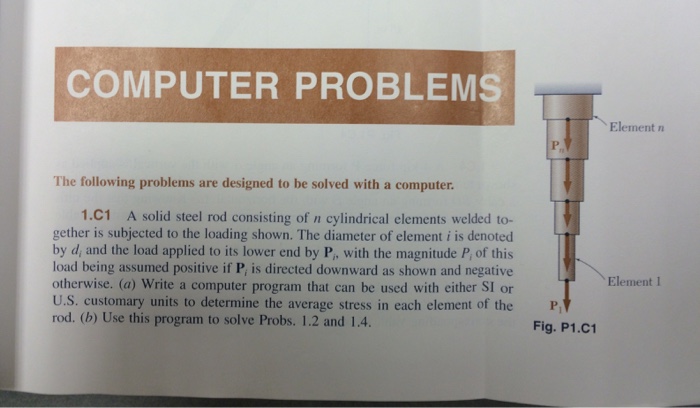Solved COMPUTER PROBLEMS Element n The following problems | Chegg.com