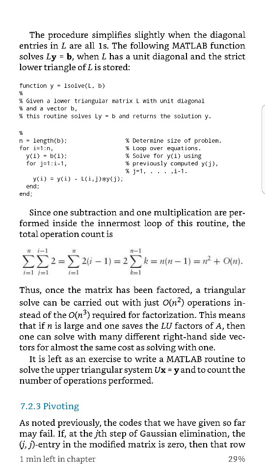 5. Add partial pivoting to the LU factorization code | Chegg.com