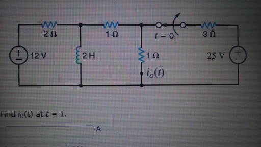Solved Find i0(t), t > 0, in the network shown in the figure | Chegg.com