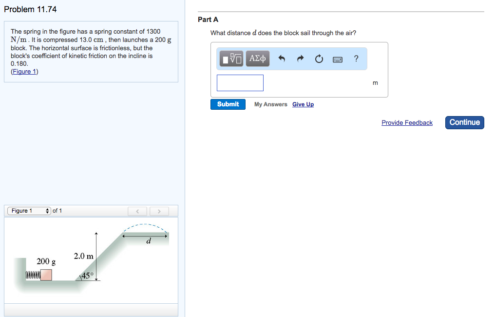 Solved Problem 11.74 Part A The spring in the figure has a | Chegg.com