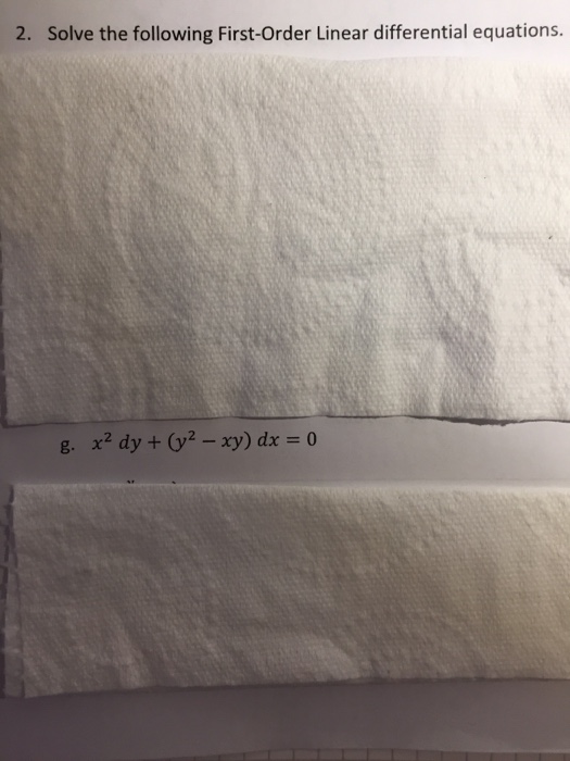 Solved Solve the following First-Order Linear differential | Chegg.com