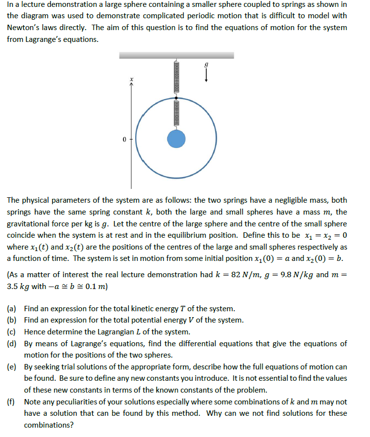Solved In a lecture demonstration a large sphere containing | Chegg.com