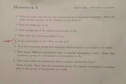Solved Write a Cayley table for D_3 (the symmetries of an | Chegg.com