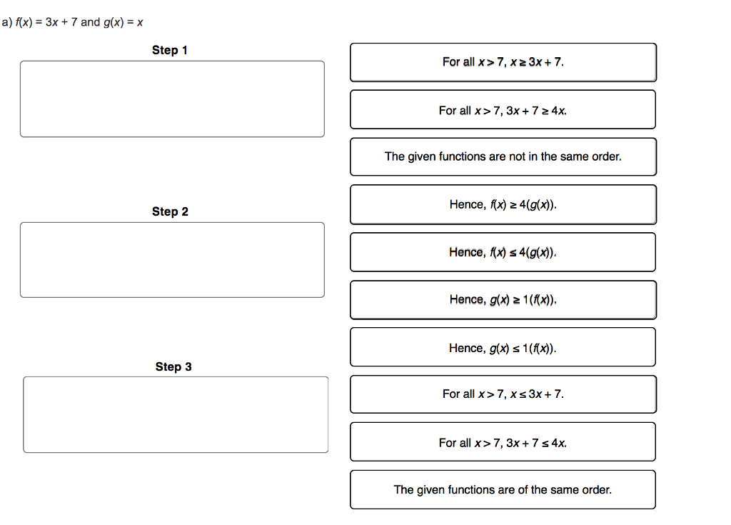 Solved Discrete Math Help Need Help arranging the steps | Chegg.com