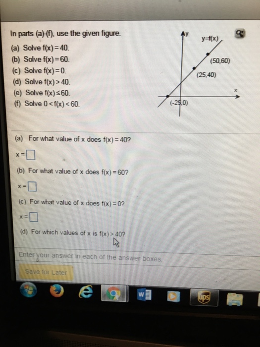 Solved In parts (a)-(f). use the given figure Solve f(x) = | Chegg.com