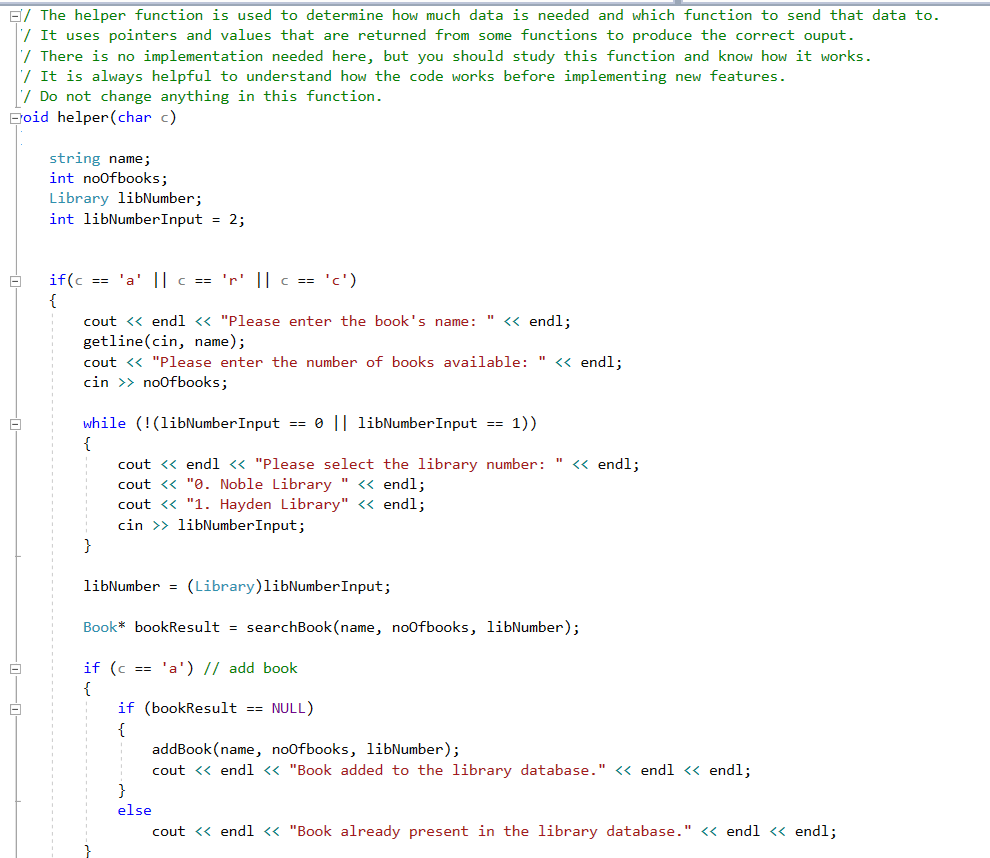 Solved HELP PLEASE!! I need help implementing "virtual void | Chegg.com
