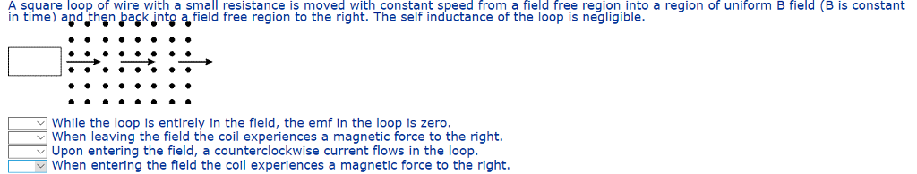 Solved A square loop of wire with a small resistance is | Chegg.com