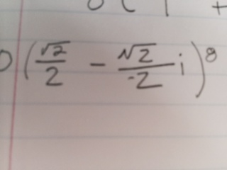 Solved (root2/2-root2/-2i)^8 | Chegg.com