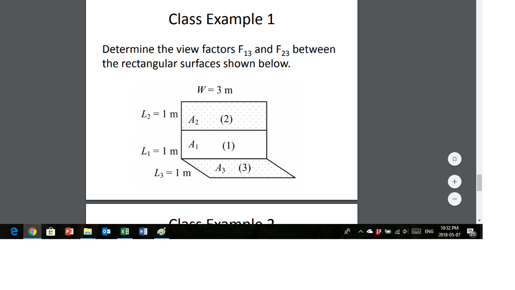Solved Class Exarnple 1 Determine the view factors F13 and | Chegg.com
