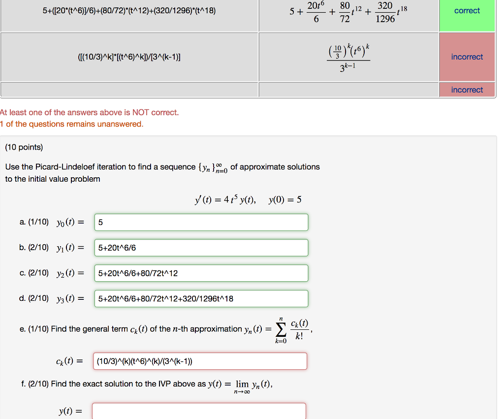 Solved Use the Picard-Lindeloef iteration to find a sequence | Chegg.com