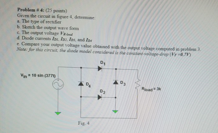 Solved Problem # 4: (25 points) Given the circuit in figure | Chegg.com