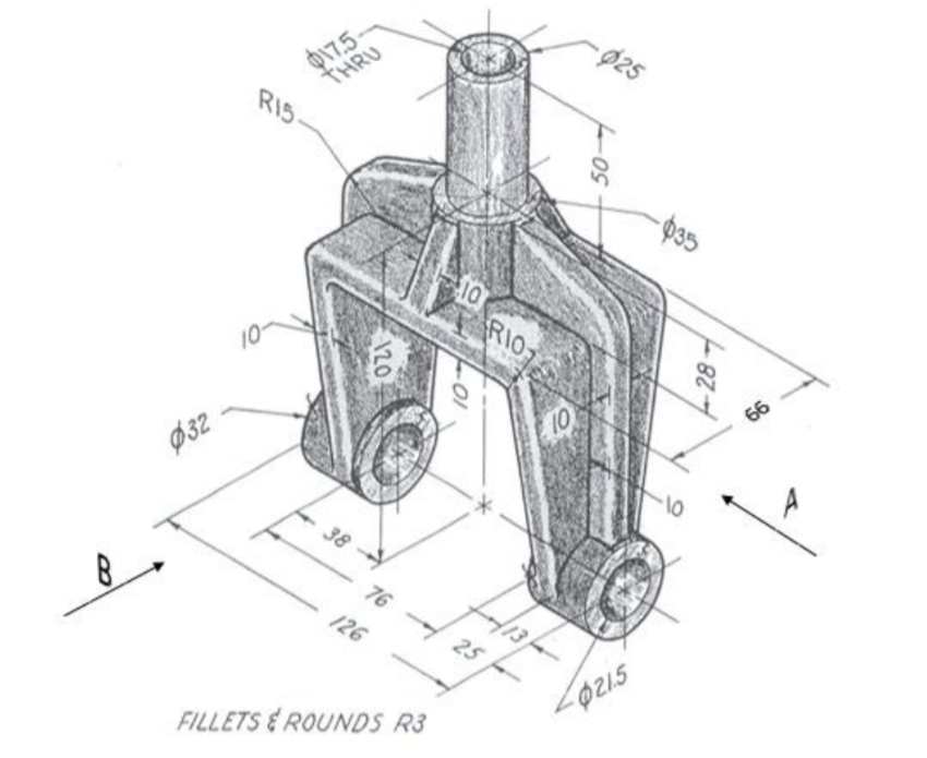 Solved A pictorial view of a castor frame is given in Figure | Chegg.com