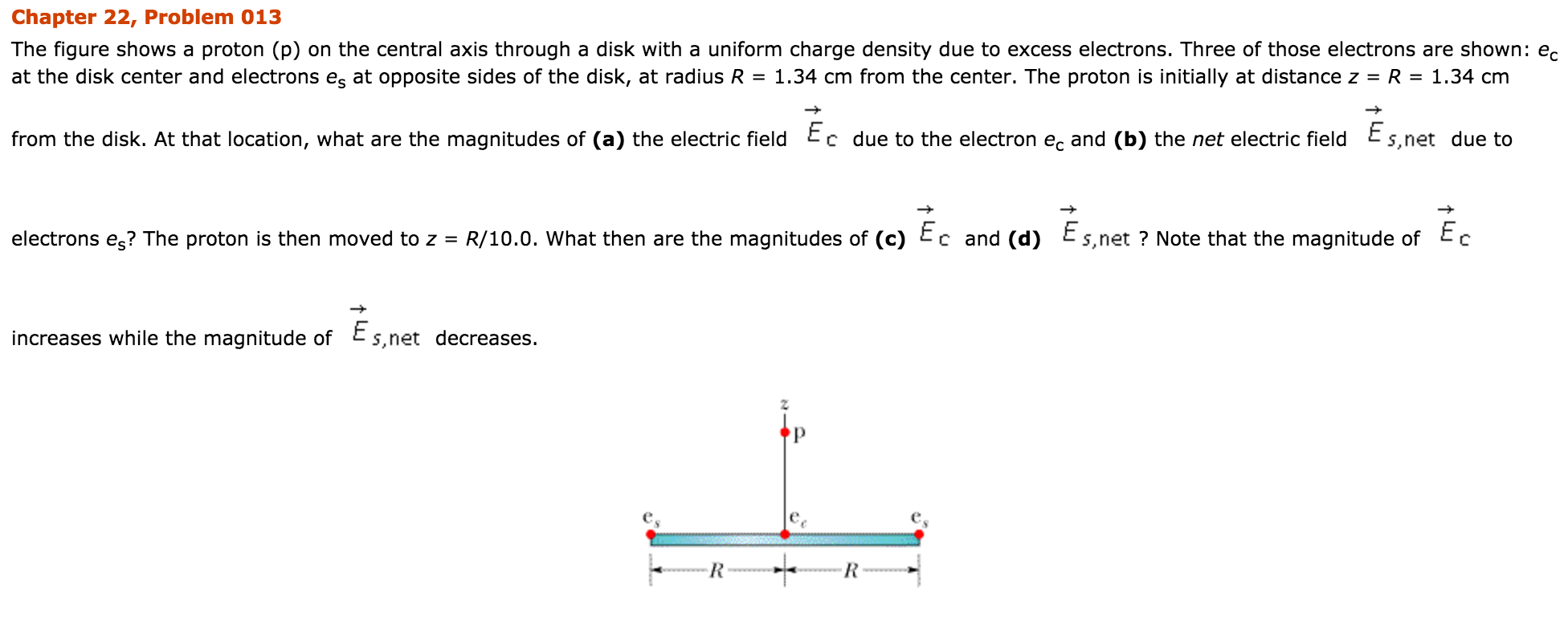 Solved The figure shows a proton (p) on the central axis | Chegg.com