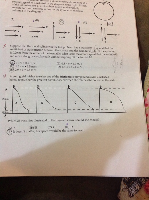 Solved Constant speed as illustrated in the diagram at the | Chegg.com