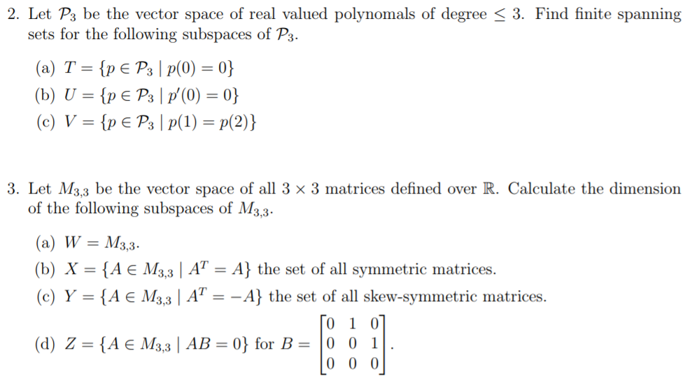 Solved 2. Let Ps be the vector space of real valued | Chegg.com