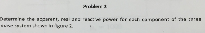 Solved Problem 2 Determine the apparent, real and reactive | Chegg.com