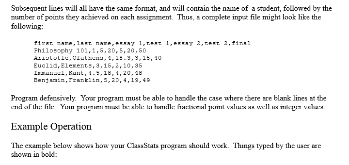 Solved Specification When your program starts, it should | Chegg.com