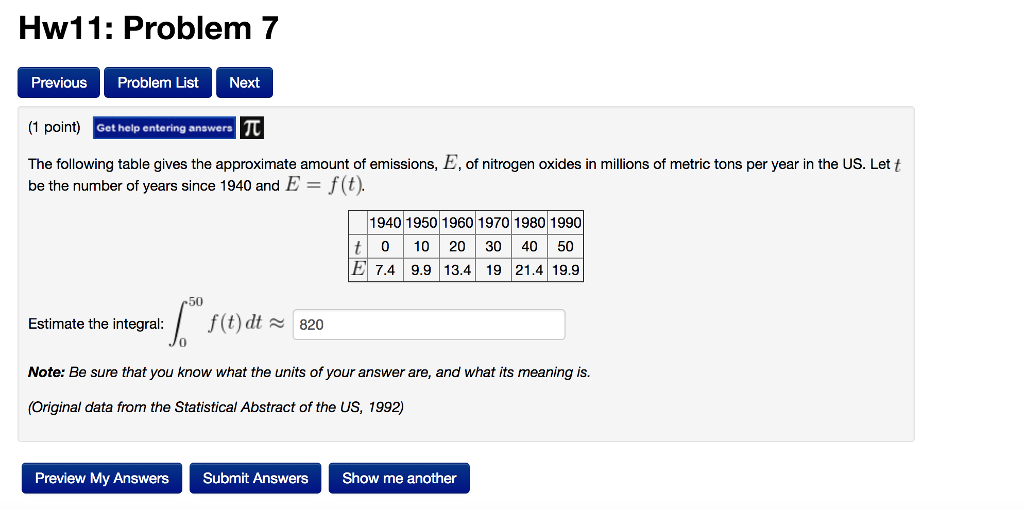 Solved Hw11: Problem 7 Previous Problem List Next (1 point) | Chegg.com