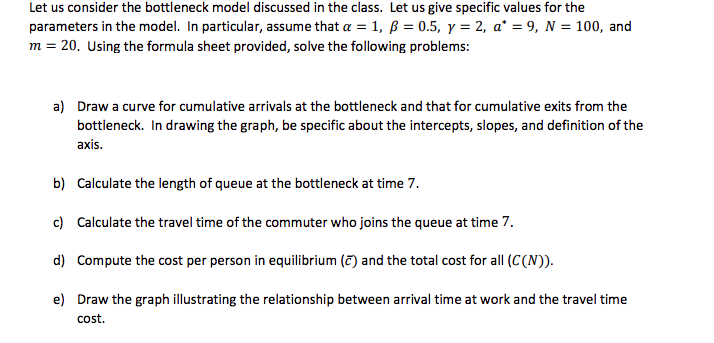 Let us consider the bottleneck model discussed in the | Chegg.com