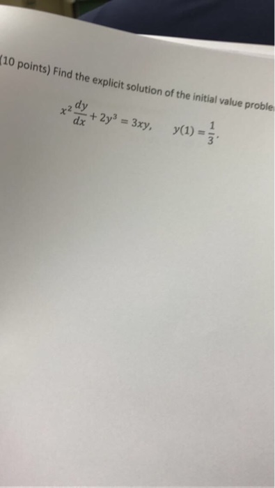 Solved Find the explicit solution of the initial value | Chegg.com