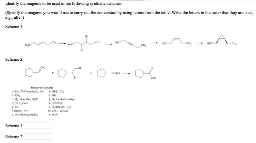 Solved Identify the reagents to be used in the following | Chegg.com Solved Identify the reagents to be used in the following | Chegg.com