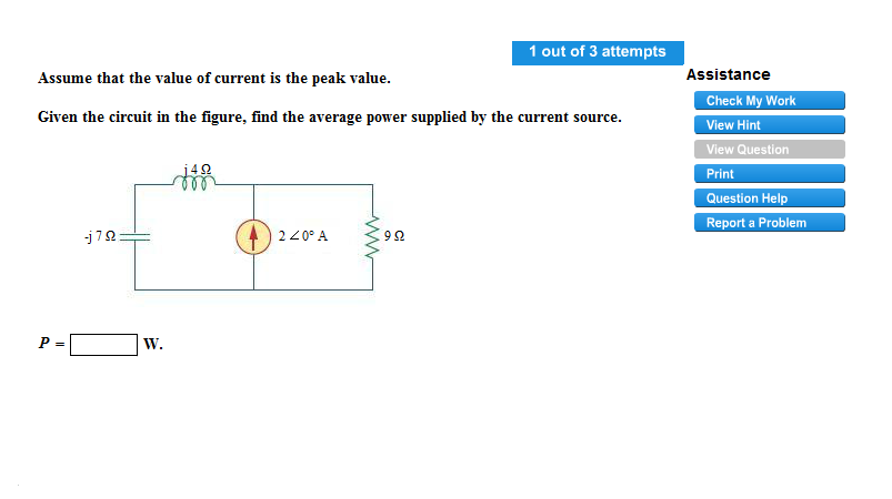 Solved Given the circuit in the figure, find the average | Chegg.com