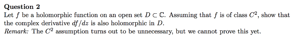 Solved Let f be a holomorphic function on an open set D | Chegg.com