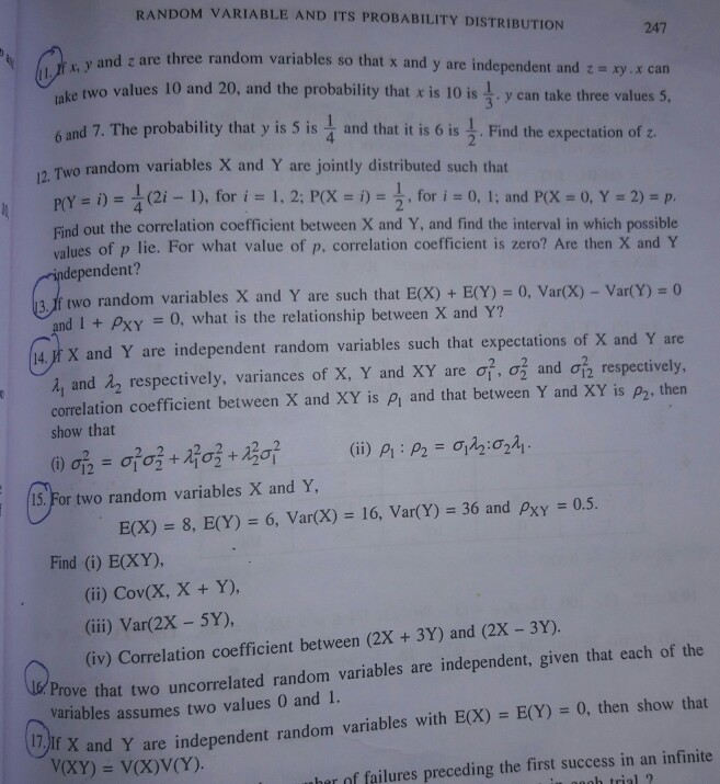 Solved RANDOM VARIABLE AND ITS PROBABILITY DISTRIBUTION | Chegg.com