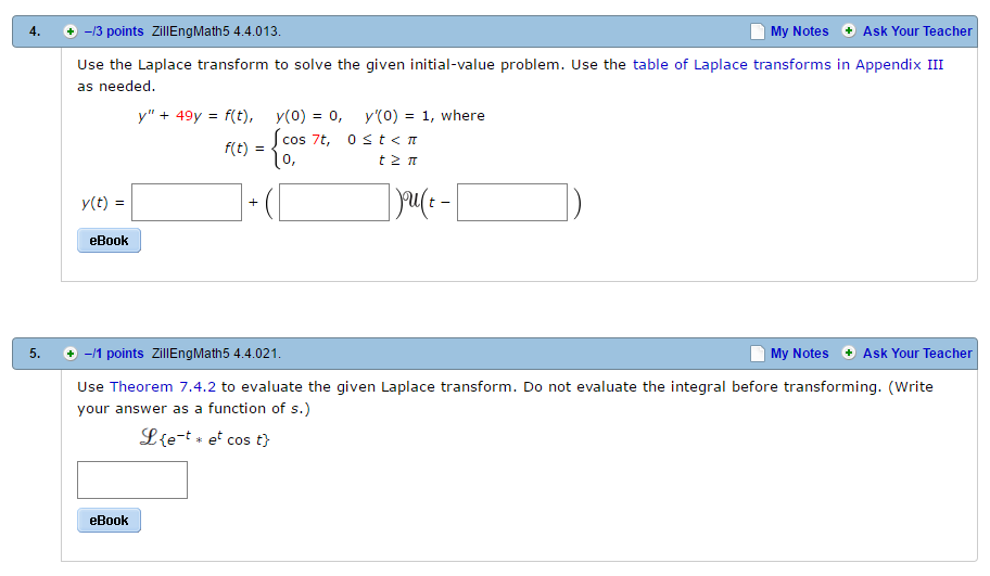 Solved Use the Laplace transform to solve the given | Chegg.com