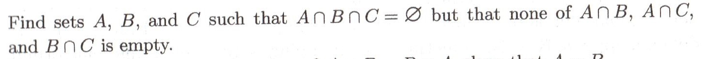 Solved Find sets A, B, and C such that A B C = but that | Chegg.com