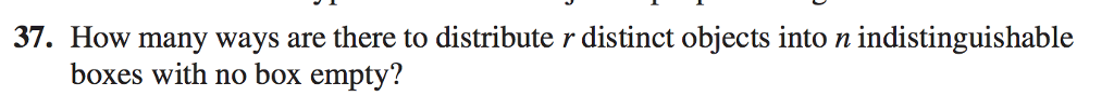 Solved 37. How many ways are there to distribute r distinct | Chegg.com