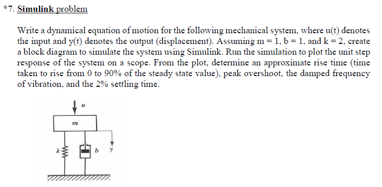 Solved Write a dynamical equation of motion for the | Chegg.com