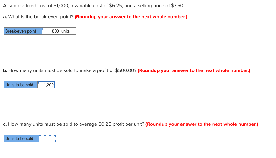Solved Assume A Fixed Cost Of 1000 A Variable Cost Of 9018