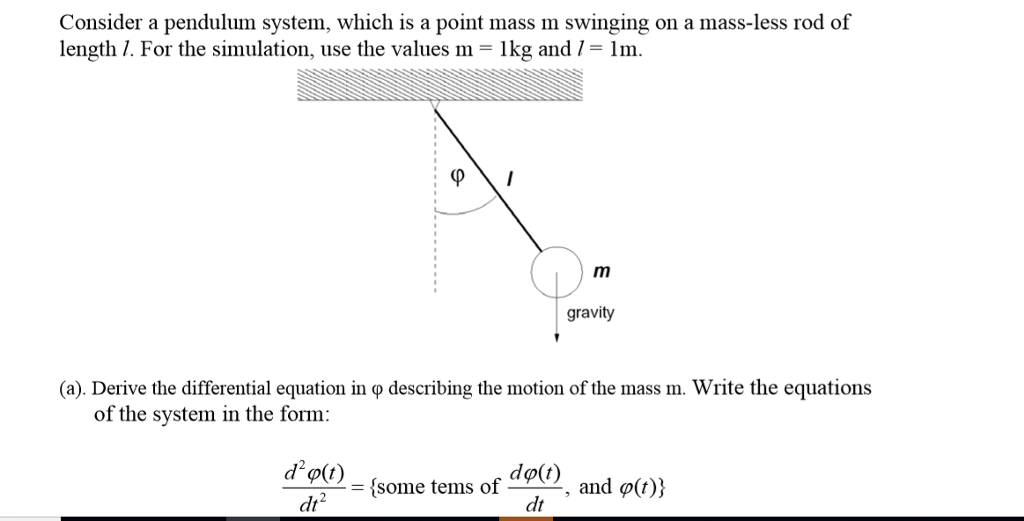 Solved Consider a pendulum system, which is a point mass m | Chegg.com