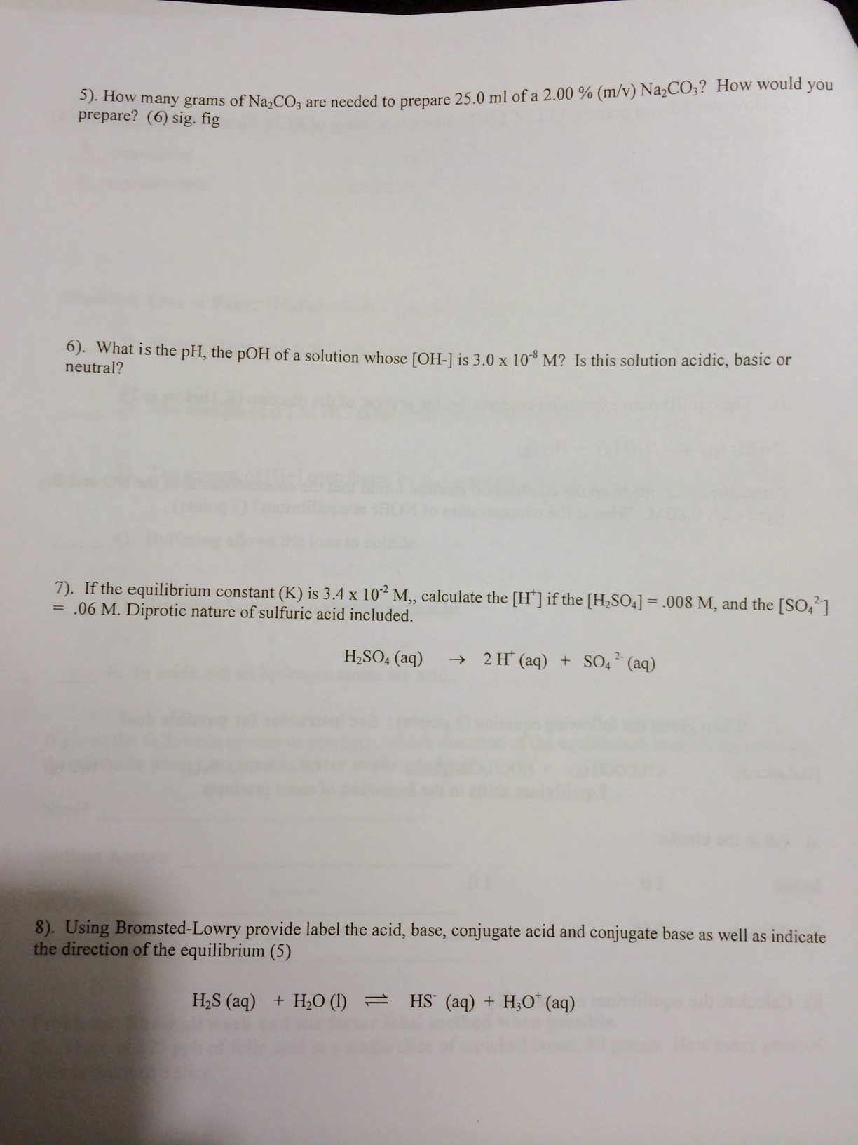 Solved How many grams of Na2CO3 are needed to prepare 25.0 | Chegg.com