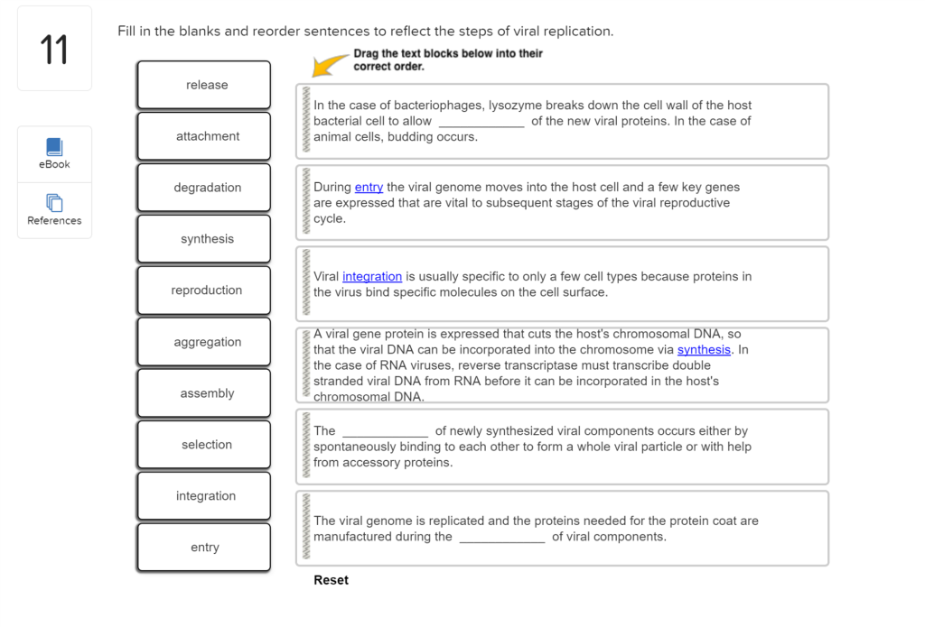 Solved Fill in the blanks and reorder sentences to reflect | Chegg.com