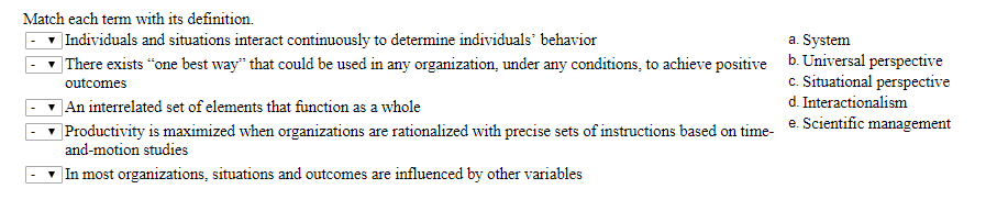 Solved Match each term with its definition. Individuals and | Chegg.com